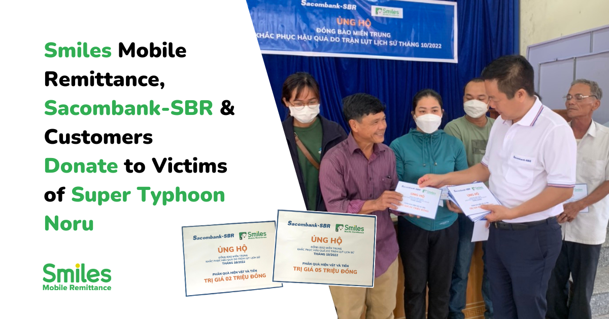 Smiles Mobile Remittance, Sacombank-SBR & Customers Donate to Victims ...